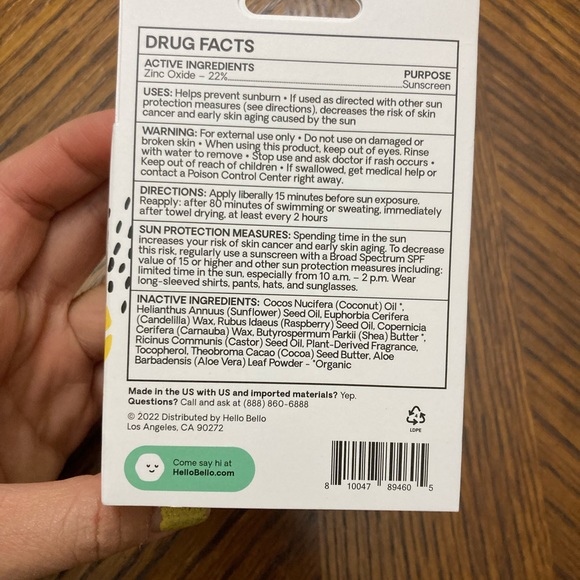 Skincare | Nwt Hello Bello Spf 3 Face Body Sunscreen Stick | Poshmark